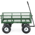 Gorilla Carts GOR400-COM Steel Garden Cart, Steel Mesh Removable Sides, 3 cu ft, 400 lb Capacity ...