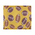 Brown Rugby Pattern Door Curtain Sheer Privacy Light Filtering Window ...