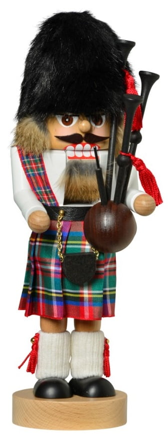 KWO Scottish Man with Bagpipe German Wood Christmas Nutcracker Scotland ...