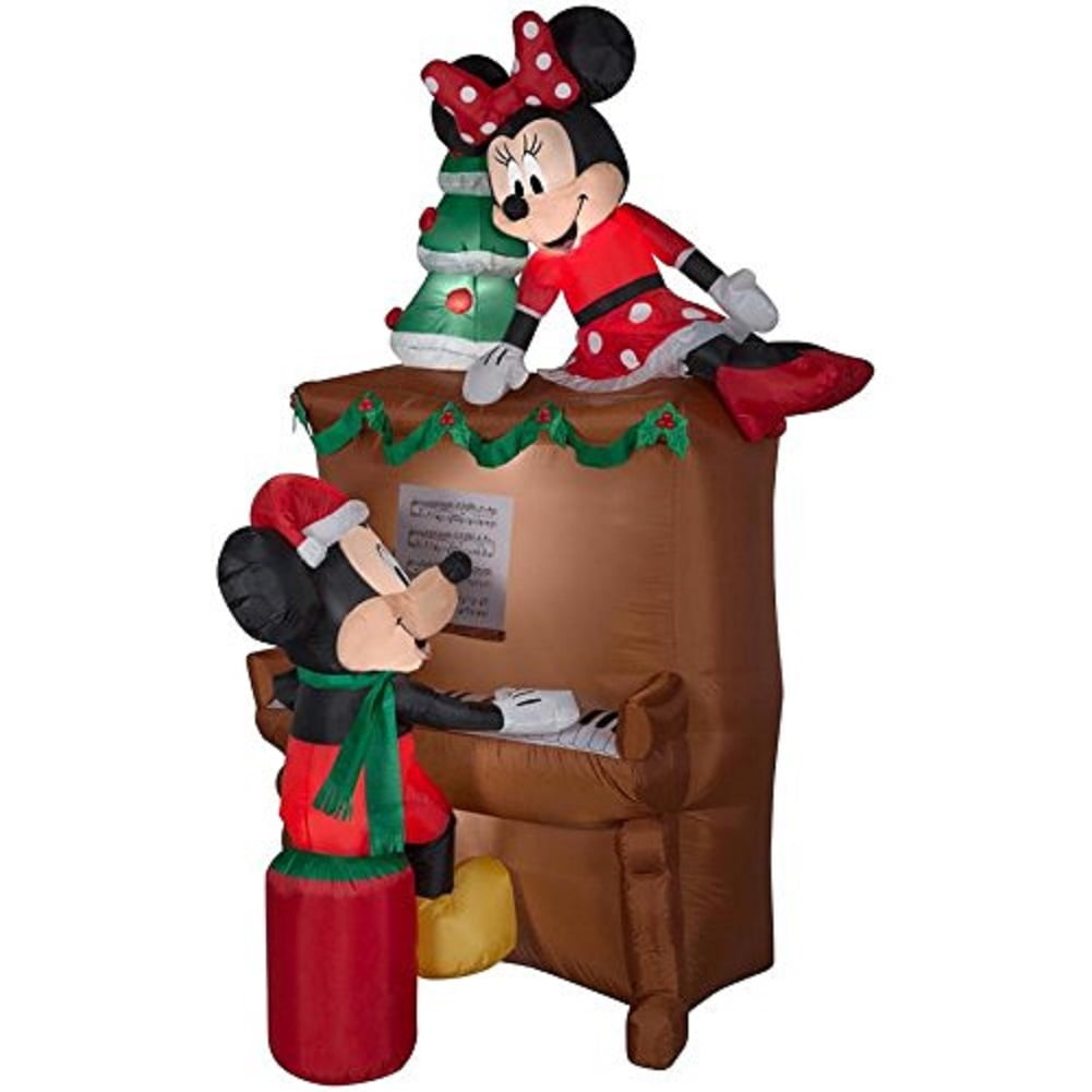 Christmas Disney Airblown Mickey and Minnie Piano Inflatable – BrickSeek