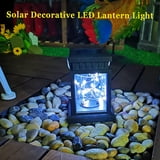 Qishi Solar Lantern Lights Outdoor, 2 Pack, Vintage Multicolor Hanging ...