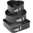 DERCLIVE 3-Piece Steel Premium Nonstick Springform Pans Set, Heart ...
