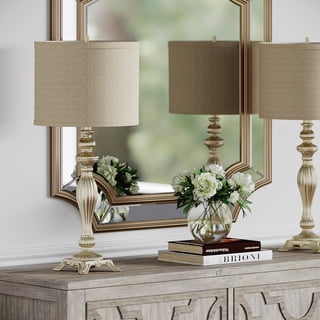 Elara Collection White Linen Accessory Drum Shade - Walmart.com