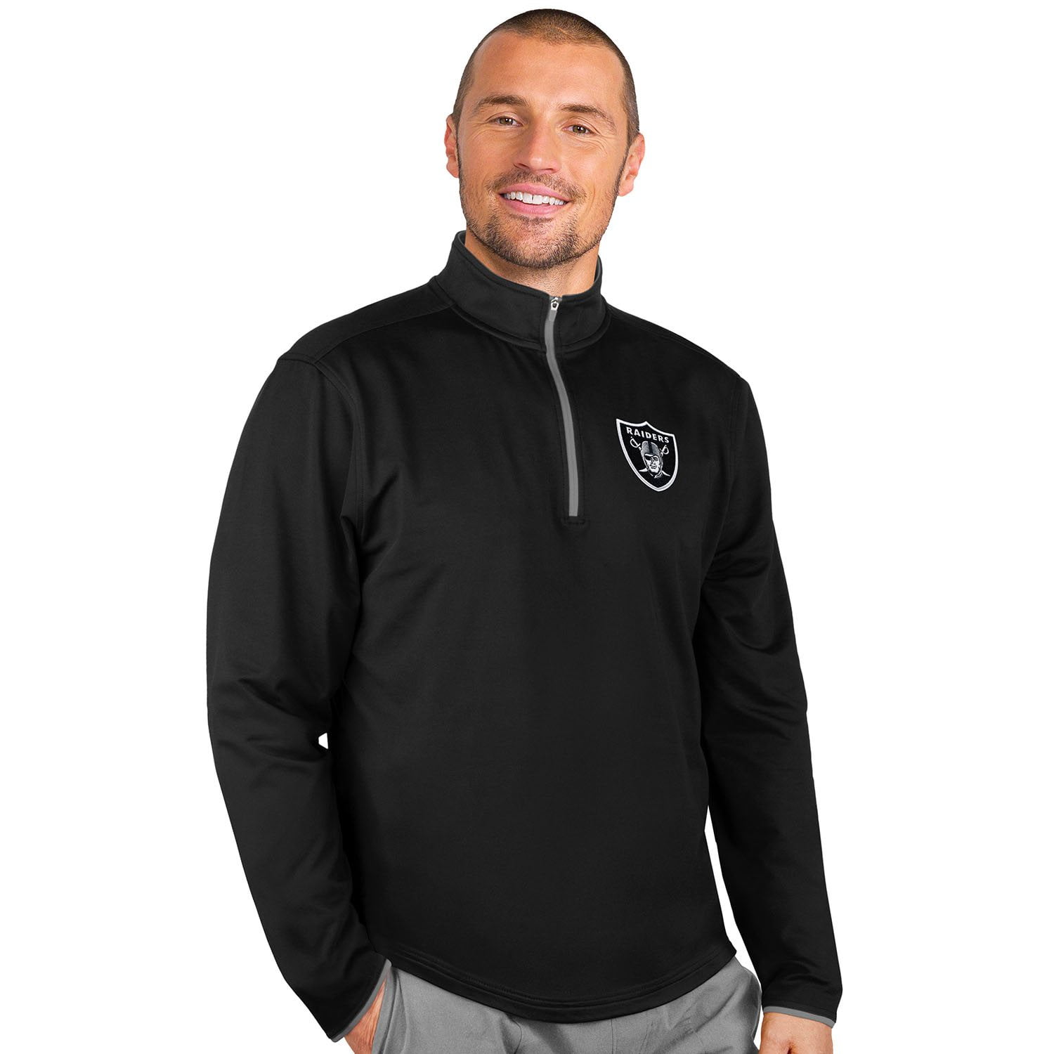 Las Vegas Raiders Men's Quarter-Zip Pullover - Samsclub.com