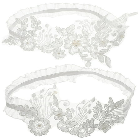 1 Set Wedding Bride Garter Lace Flower Thigh Garter Leg Garter Belt ...