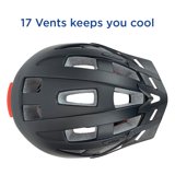 Zefal Black Universal Dial Fit Light-Up Bike Helmet (LED Light, Visor ...