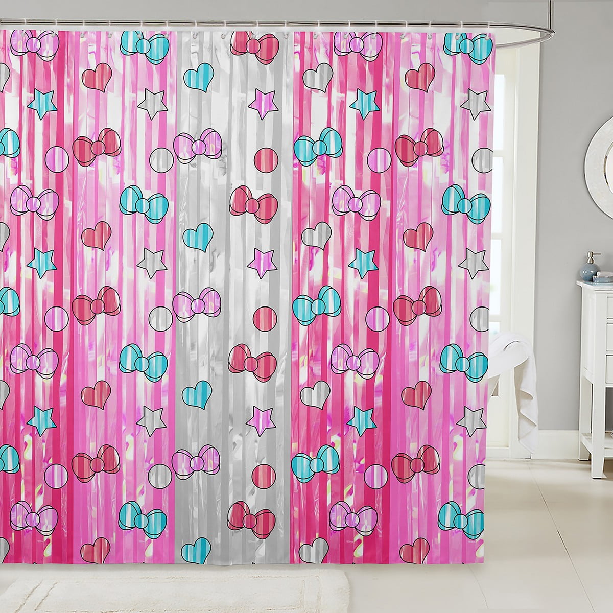 Click here for Erosebridal Princess Bow-Tie Shower Curtain 72x72... prices