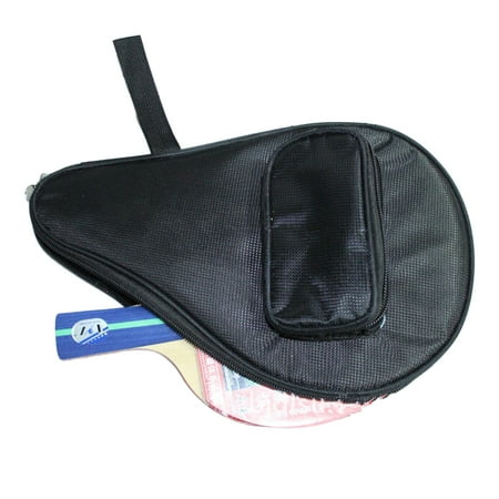 Table Tennis Bat Bag Waterproof Pong Paddle Bat Pouch Ball Case(Black ...