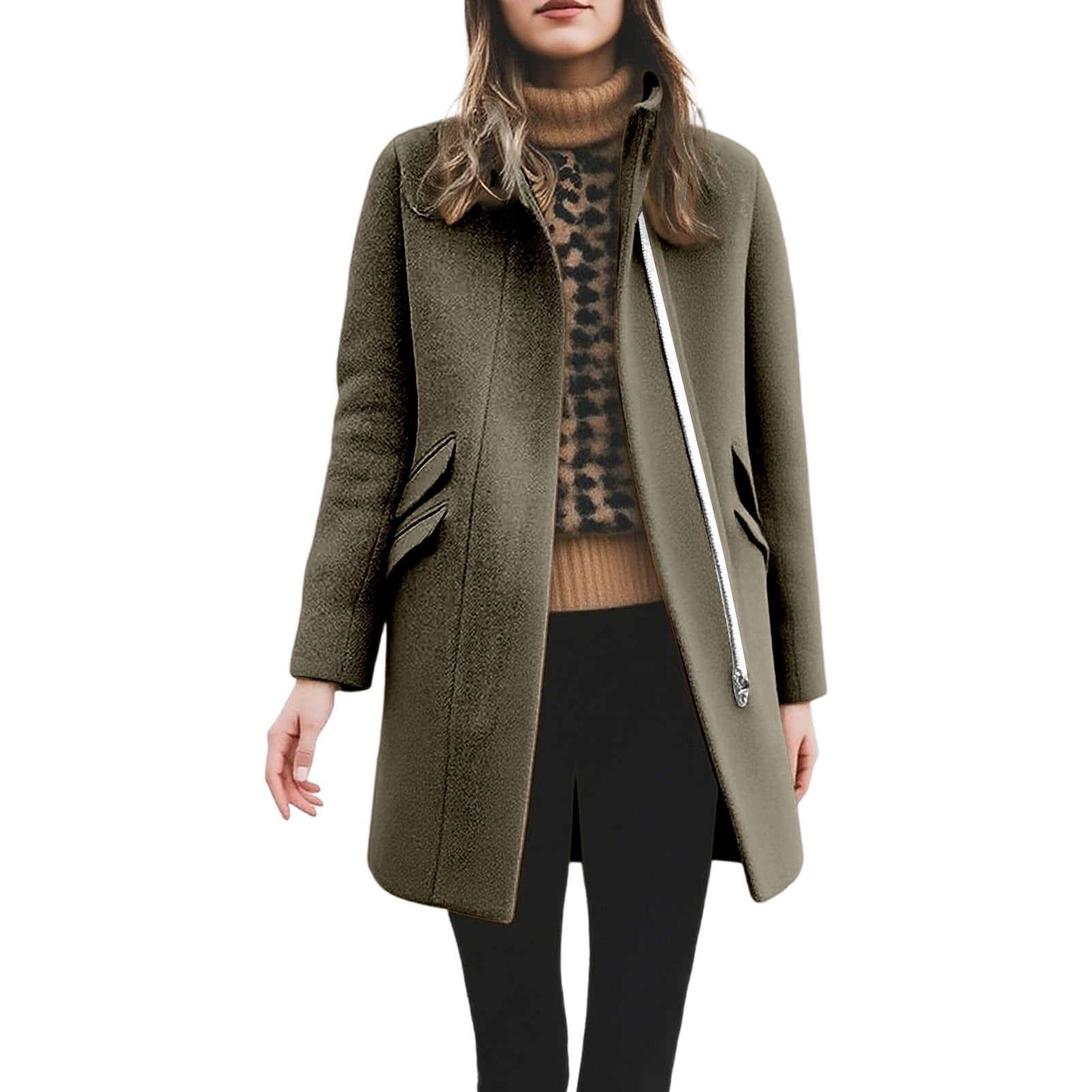 Click here for Xiaowwww Plus Size Coat Womens Long Classic Front... prices