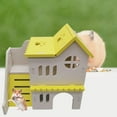 Hamster Hideout House Double Layers Pet Landscaping Breathable Small ...