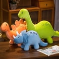 Cartoon Colorful Dinosaur Plush Toy Cute Stuffed Animals Triceratops ...