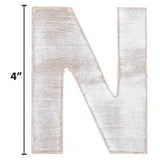 Rustic Letter N - Whitewash Wood Finish - 4 Inches - Walmart.com