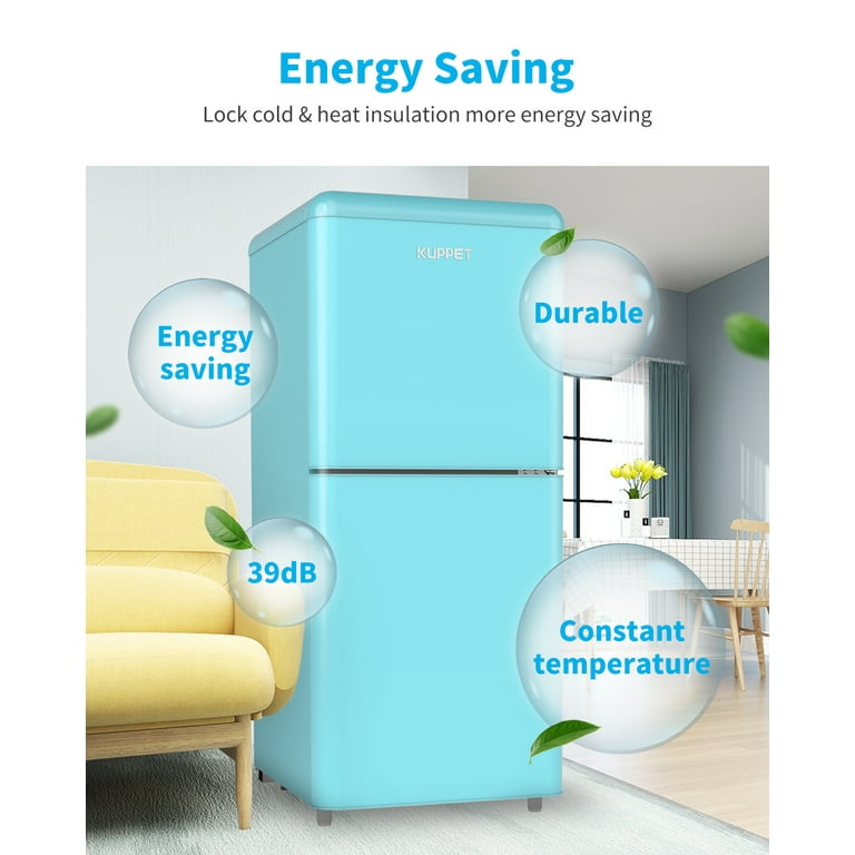 Blue Mini Fridge With Freezer