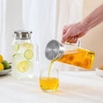 2 Pack 1.2 Liters/40 oz Small Square Glass Pitcher with Lid and Handle ...