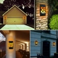 Ollivage Outdoor Solar Flame Lamp, 66 LED Wall-Mounted Landscape ...