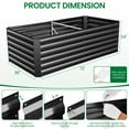 Funcid Galvanized Raised Garden Beds 6ftx3ftx2ft Large Metal Garden ...