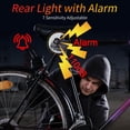 150ft Visible Bike Safety Light Turn Signals/Auto Brake/Anti-Theft USB ...