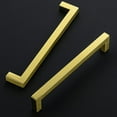 25 Pack 7-1/2 Inch Kitchen Square Cabinet Handles Brushed Brass Pulls ...