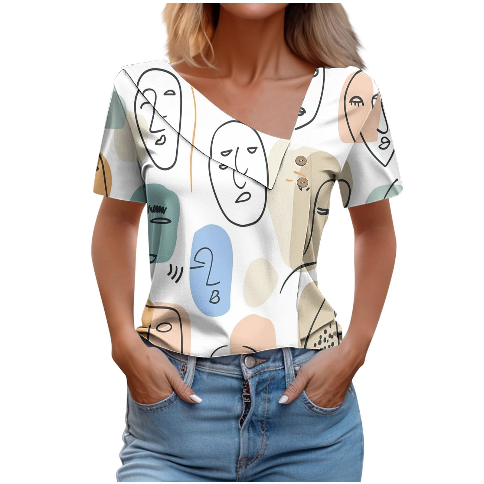 Click here for Birdeem Blouses For Women Womens V-Neck Fashion Ca... prices