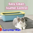 Cat Litter Mat Pet Solid Color Waterproof Cat Mat Easy Clean Scatter ...