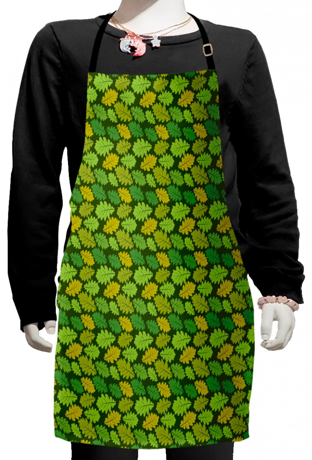 Floral Kids Apron, Seasonal Themed Leaf Motifs Designed in Different ...