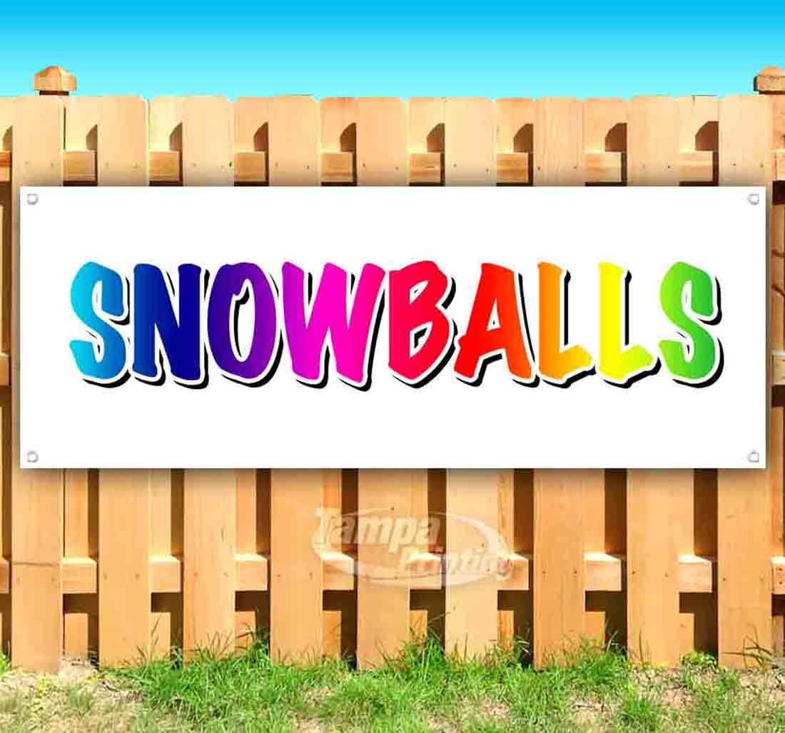 Snowballs 13 oz Vinyl Banner With Metal Grommets - Walmart.com