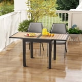 Costway 31.5"-63" Extendable Patio Table L-shaped Brace Included for ...