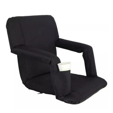 Seamander Extra Wide Reclining Stadium Chair, Large, Padded Back ...