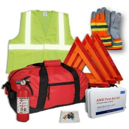 Hi-Viz All-in-One DOT OSHA Compliant Kit with Kidde 5BC Fire ...