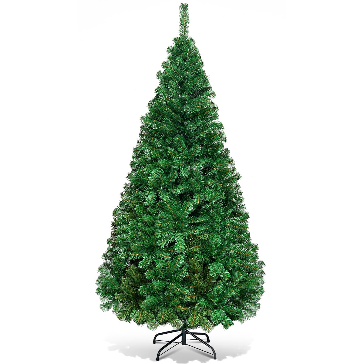 Topbuy Green Hinged Pine Artificial Christmas Tree, with PVC Branches ...