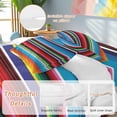 Colorful Mexican Stripe Orange California King Size Bed Set,Gradient ...