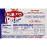 Mueller's Pot-Sized Spaghetti Pasta Pack, Sodium-Free, Cholesterol-Free ...