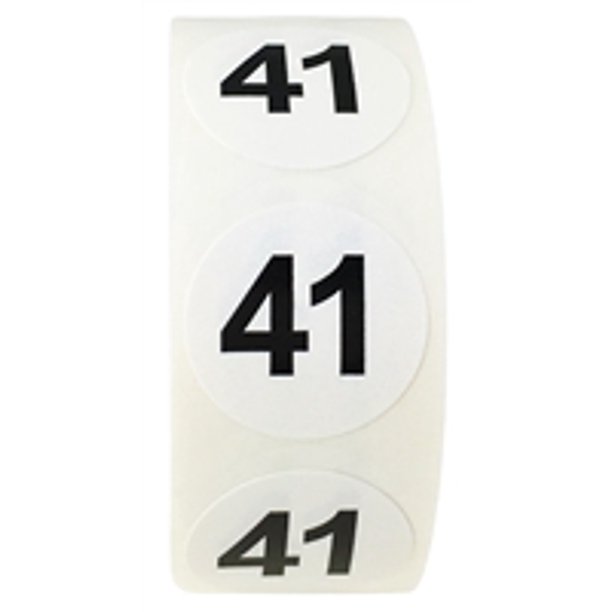 Circle Dot Number 41 Stickers | 0.75" Inch Round | 500 Pack - Walmart ...