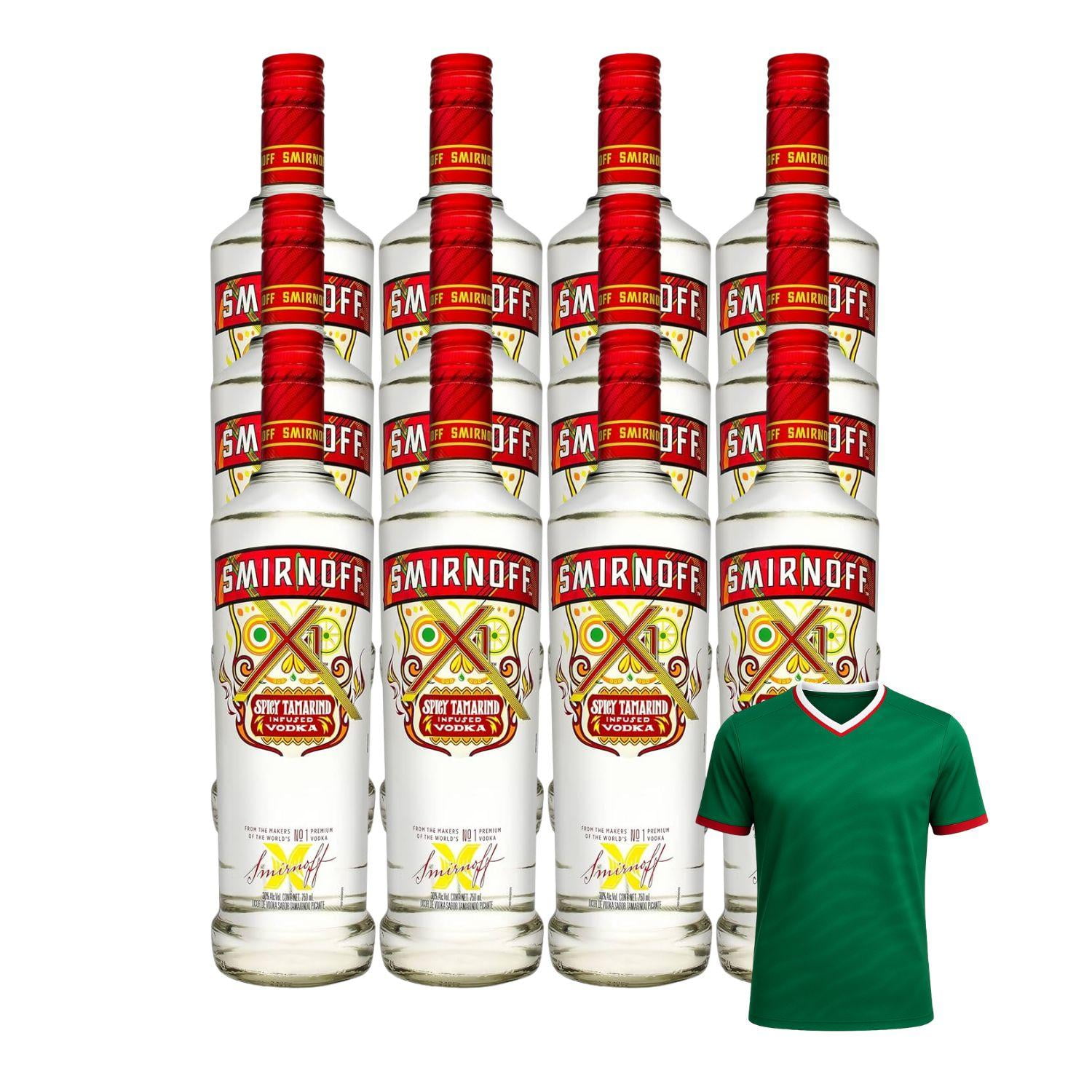 12 Vodka Smirnoff Tamarindo 750 ml + Jersey Verde | Walmart en línea