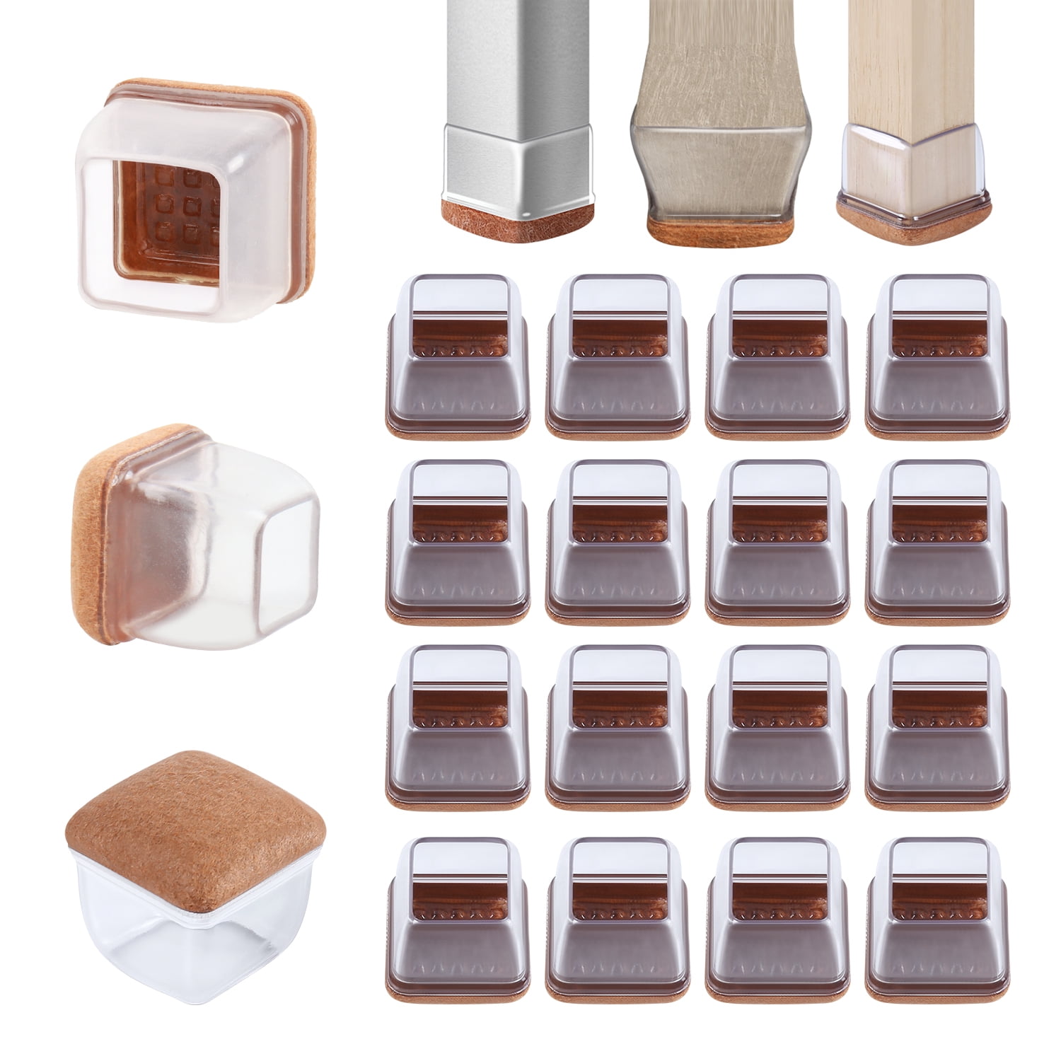 Ezprotekt 24 Pcs Chair Leg Floor Protectors for Hardwood Floors ...