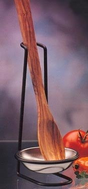 Prodyne 18/8 Stainless Steel Spoon Rest with Black Metal Frame ...