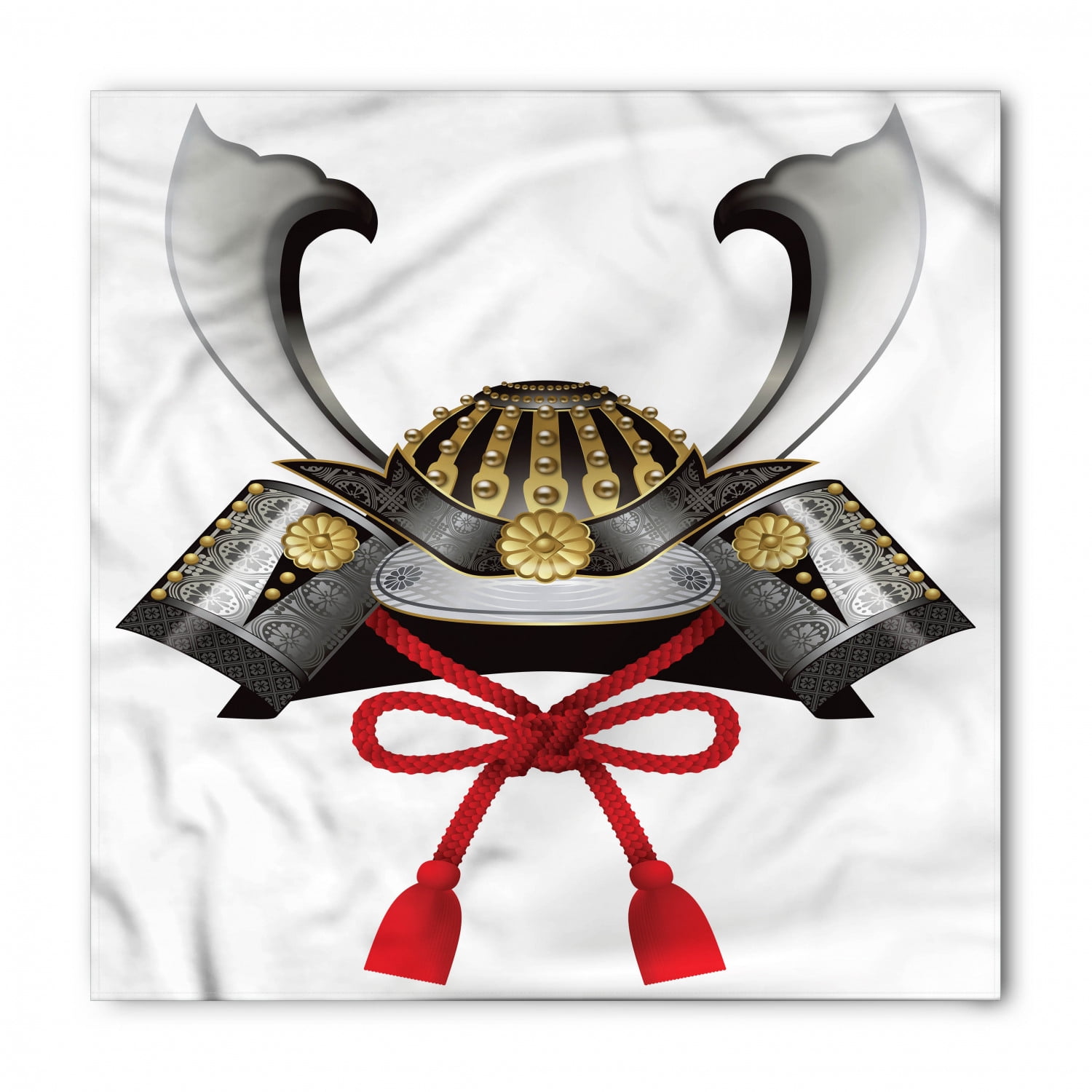 Ambesonne - Japanese Bandana, Samurai Kabuto Mask, Unisex Head and Neck ...