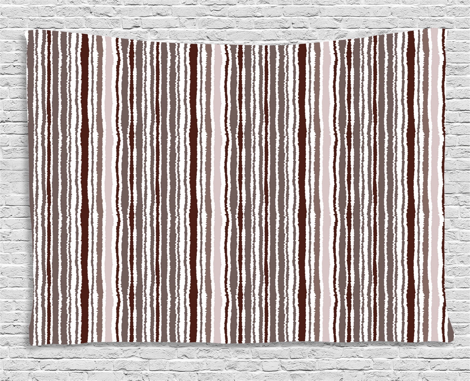 Geometric Tapestry, Vertical Lines Torn Paper Style Shred Edge Striped ...