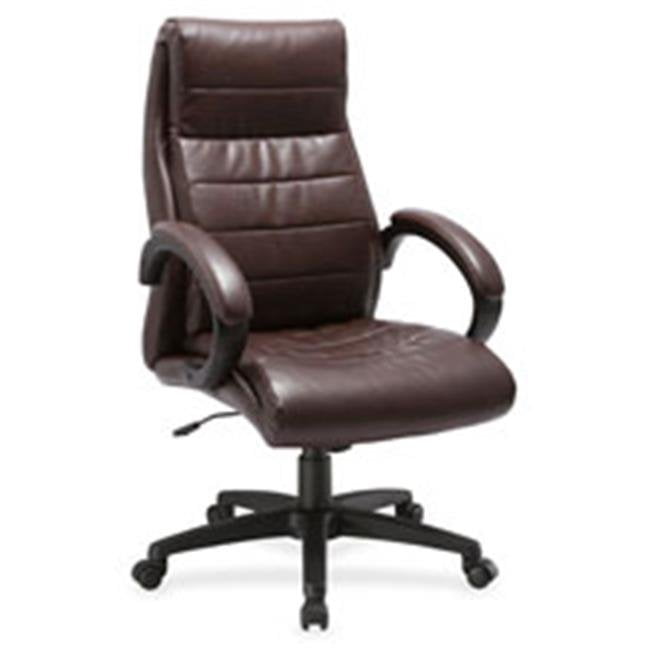 Deluxe High-Back Leather Chair, Black - Walmart.com