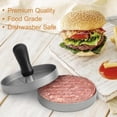 Aluminum Burger Press with Wooden Handle, Round Non-Stick Patty Maker ...