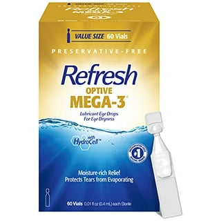 Refresh Optive Mega 3 Lubricant Eye Drops Preservative Free 30 Ea ...