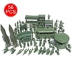 "8 Piece Assorted 4"" Plastic Army Men Set, Large Action Military Toy ...