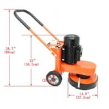 Floor Grinder Hand-Push Water Grinding Disc Bottom Polish Terrazzo ...