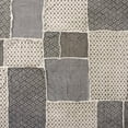Elysee Black Creme and Grey Fleur De Lis Patchwork Rectangle Rug 100% ...