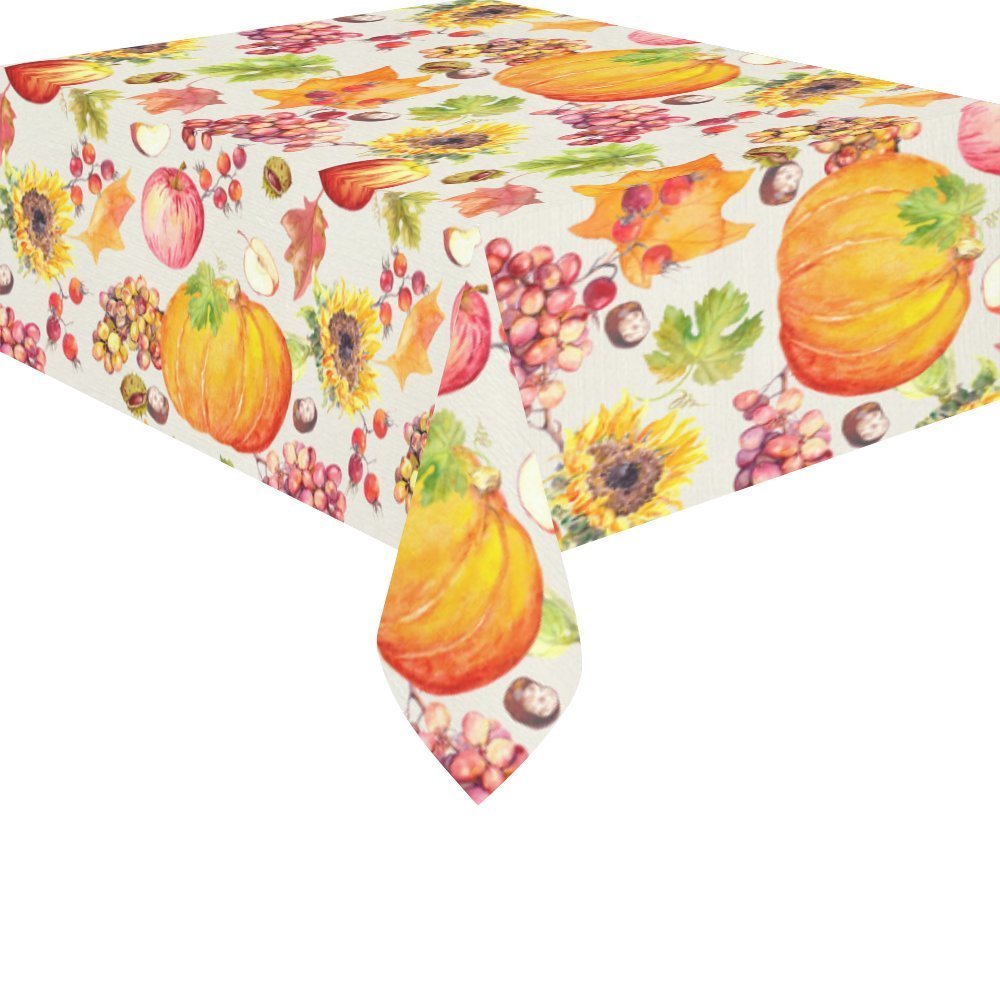 MYPOP Thanksgiving Autumn Leaf Pumpkin Tablecloth Sets 52x70 Inches ...
