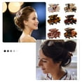 6pcs Acetate Leopard Gripper Tortoise Hair Claw Clips Hair Jaw Clips ...