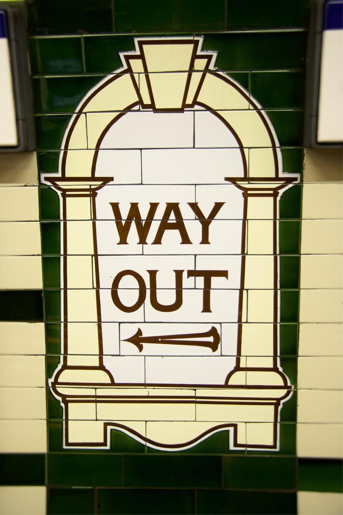 Way Out London Underground Exit Sign Wall Tiles Cool Wall Decor Art ...
