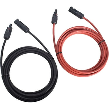 Renogy 20FT 10AWG Solar Panel Pair Extension Cables Male and Female ...