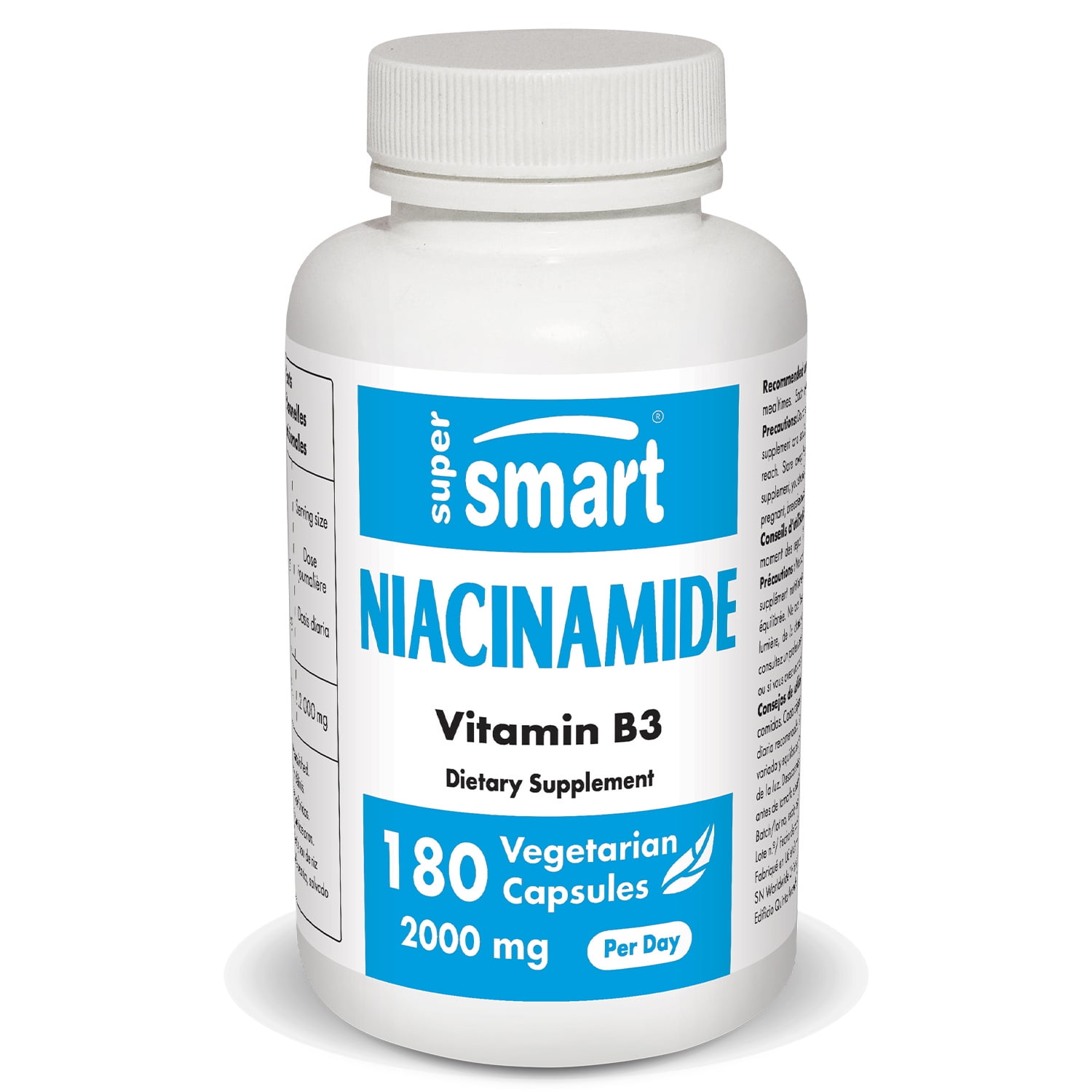 Supersmart - Niacinamide (Nicotinamide) 2000 mg per Day - Vitamin B3 ...