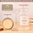 High Borosilicate Glass Jar with Airtight Acacia Lid and 132 Kitchen ...